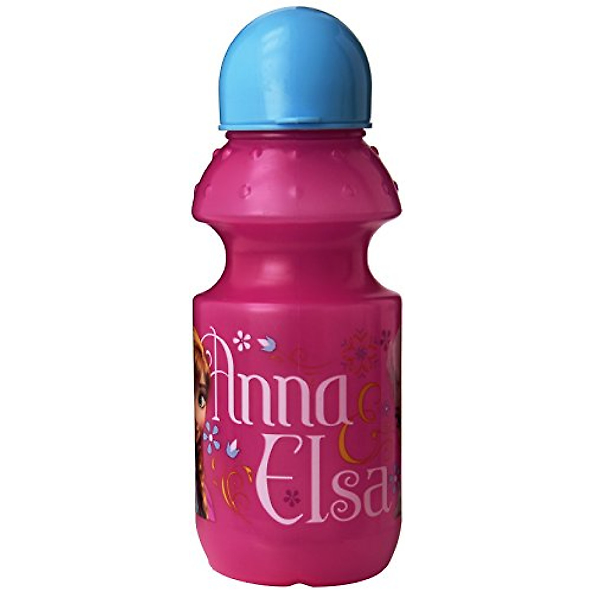 Zak! Designs Plastic Water Bottle with Cap with Elsa & Anna from Frozen, 13-Ounce, BPA-free