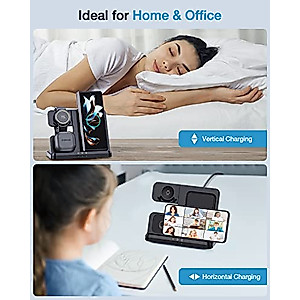 Samsung Wireless Charger, Metmoon 3 in 1 Samsung Charging Station for Galaxy S23 S22 S21 S20 Ultra FE/Note 20 10 9/Z Flip Fold Series, Galaxy Watch 5 Pro/5/4/3/Active 2/1, Buds+/Pro/Live(With Adapter)