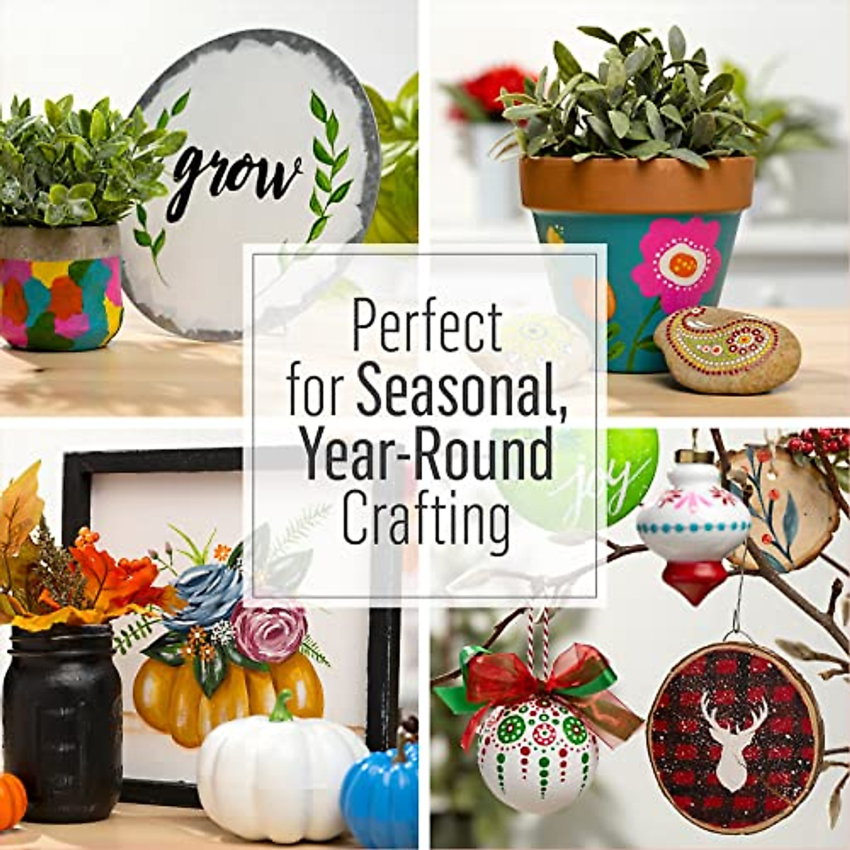 FolkArt Pastel Rainbow Kit, 16 Piece 2 fl oz Premium Acrylic Paint Set Including 14 Matte Shift 1 Dragonfly Glaze Color