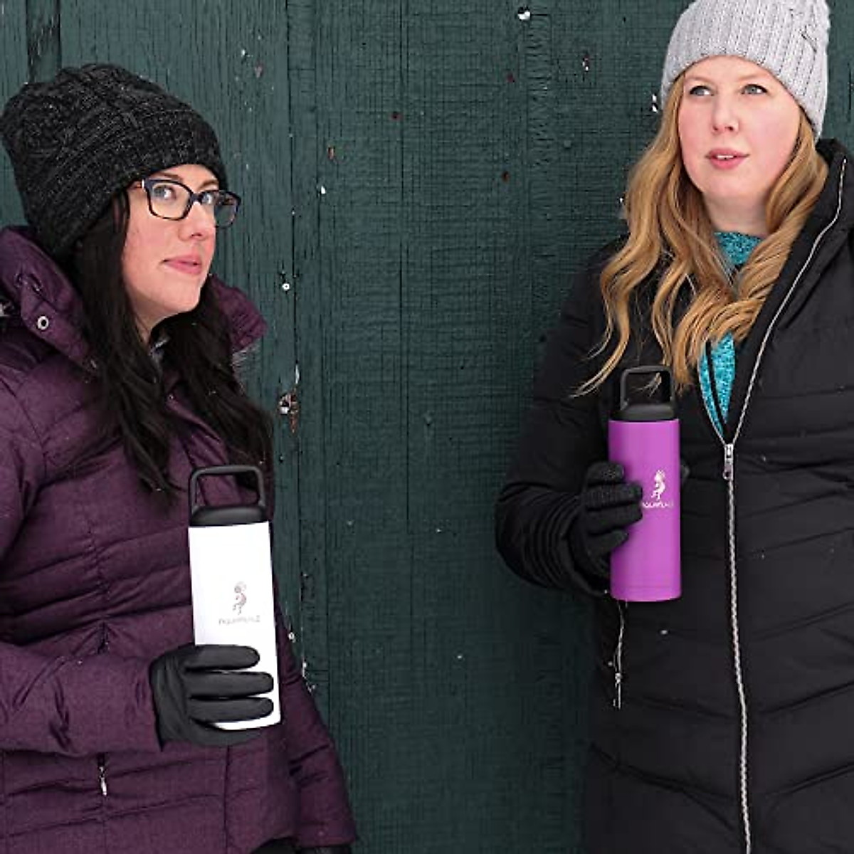 Aquapelli Vacuum Insulated Water Bottle, 18 Ounces, Arctic White