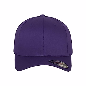 Flexfit Unisex's Wooly Combed Baseball Cap, Purple, L/XL