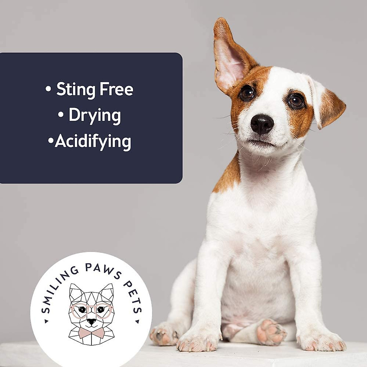 Smiling Paws Pets OTIC+ Formula - Ear Cleaner for Dogs and Cats - Dog Ear Treatment for Inflamed Areas - Cat and Dog Ear Wash Cleaner - Cat and Dog Ear Cleaner Solution - 8oz