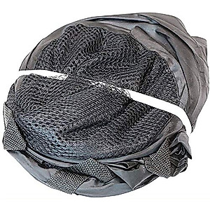 PowerTRC Mesh Pop Up Laundry Basket | Foldable Hamper Basket For Laundry Or Storage | Comes With Side Pockets And Carry Handles | 2 Pack | Black Color