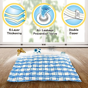 12 Jumbo Vacuum Storage Bags, Space Bags Vacuum Seal Bags for Clothes, Clothing, Comforters and Blankets