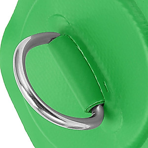Kayak D Ring Patch, PVC D Ring Pad Patch Inflatable Boat Raft Dinghy Canoe Surfboard Kayak Tie Down Fitting(Green) Rowing