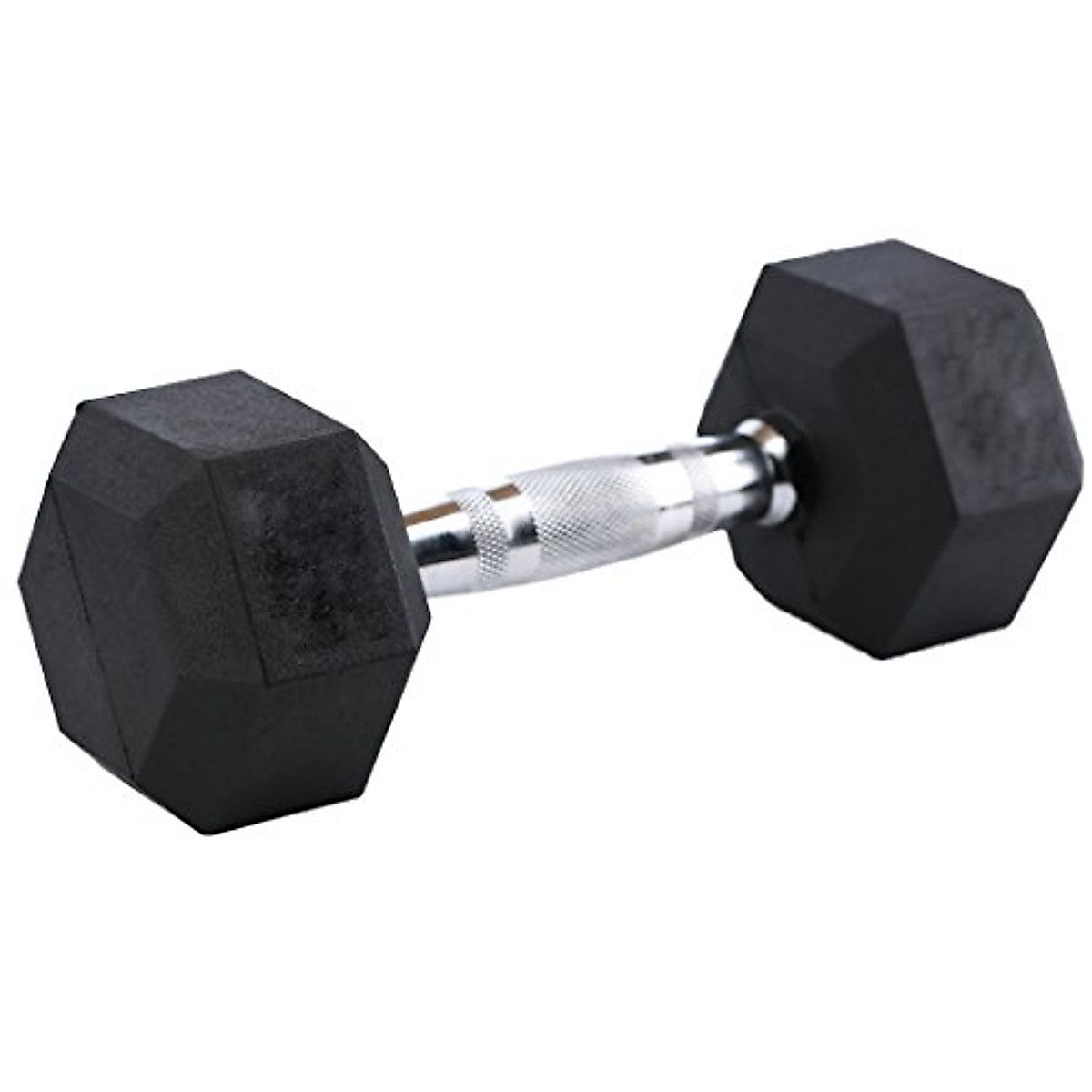 Rage Fitness Rubber Coated Dumbbell - No Roll Design Easy-Grip Steel Knurled Handle, Weights Dumbbell Set for Strength Training, Workouts - Ideal Weights Set for Home Gym - SOLD INDIVIDUALLY - Black (55 LB)
