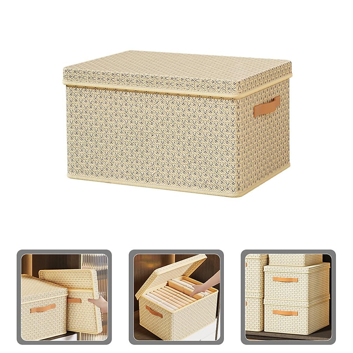 Cabilock Box wardrobe storage holder pp board decorate Laundry basket clothing manager desk box Pants household sundries container fabric storage bins fabric portable