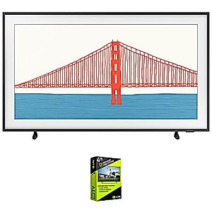 SAMSUNG QN65LS03AA 65 Inch The Frame QLED 4K Smart TV Bundle with Premium 4 YR CPS Enhanced Protection Pack