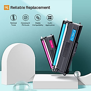 TN433 TN 433 Toner Replacement for Brother TN433 TN431 TN433BK TN433C TN433M TN433Y 4-Color Compatible with Brother MFC-L8900CDW HL-L8360CDW HL-L8260CDW MFC-L8610CDW HL-L8360CDWT Printer