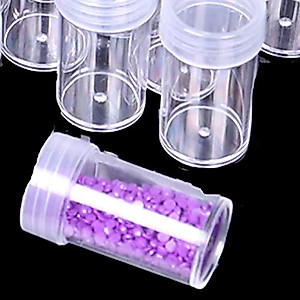 Transparent Diamond Painting Storage Containers, 30/60/90/120 Bottles Small Jewelry DIY Container Bottles for Beads