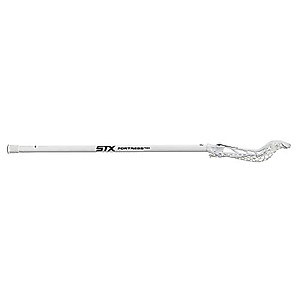 STX Lacrosse Fortress 700 Complete Stick with Crux Mesh Pro Pocket, White