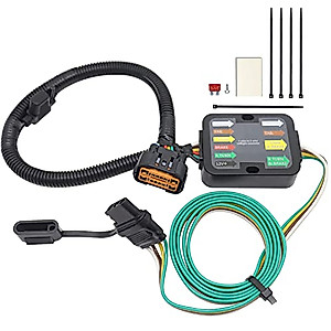 CARROFIX Custom Fit Vehicle Wiring Harness with 4 Pin Flat Trailer Connector for Hyundai Palisade, Santa Fe, Santa Cruz, Tucson, Kia Carnival, Telluride