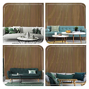 3D Wallpaper Background Made of Wood slats Self Adhesive Bedroom Living Room Dormitory Decor Wall Mural Stick and Peel Background Wall Ceiling Wardrobe Sticker 98.4"x68.9"-250x175cm