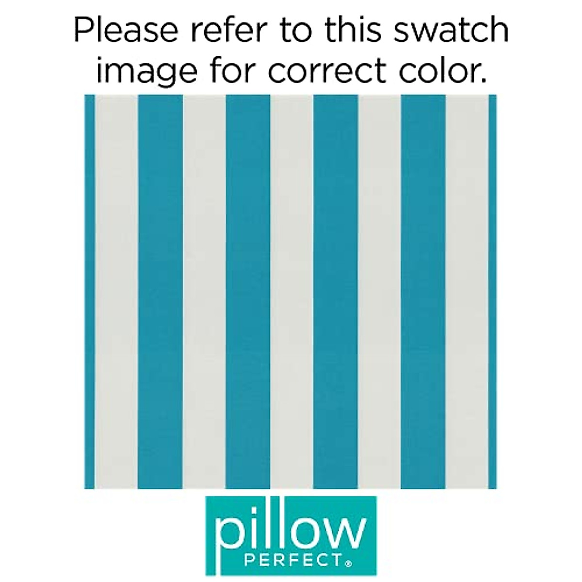 Pillow Perfect Outdoor/Indoor Cabana Stripe Turquoise Chaise Lounge Cushion, 1 Count (Pack of 1), Blue