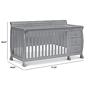 DaVinci Kalani 4-in-1 Convertibe Crib and Changer Combo in Gray