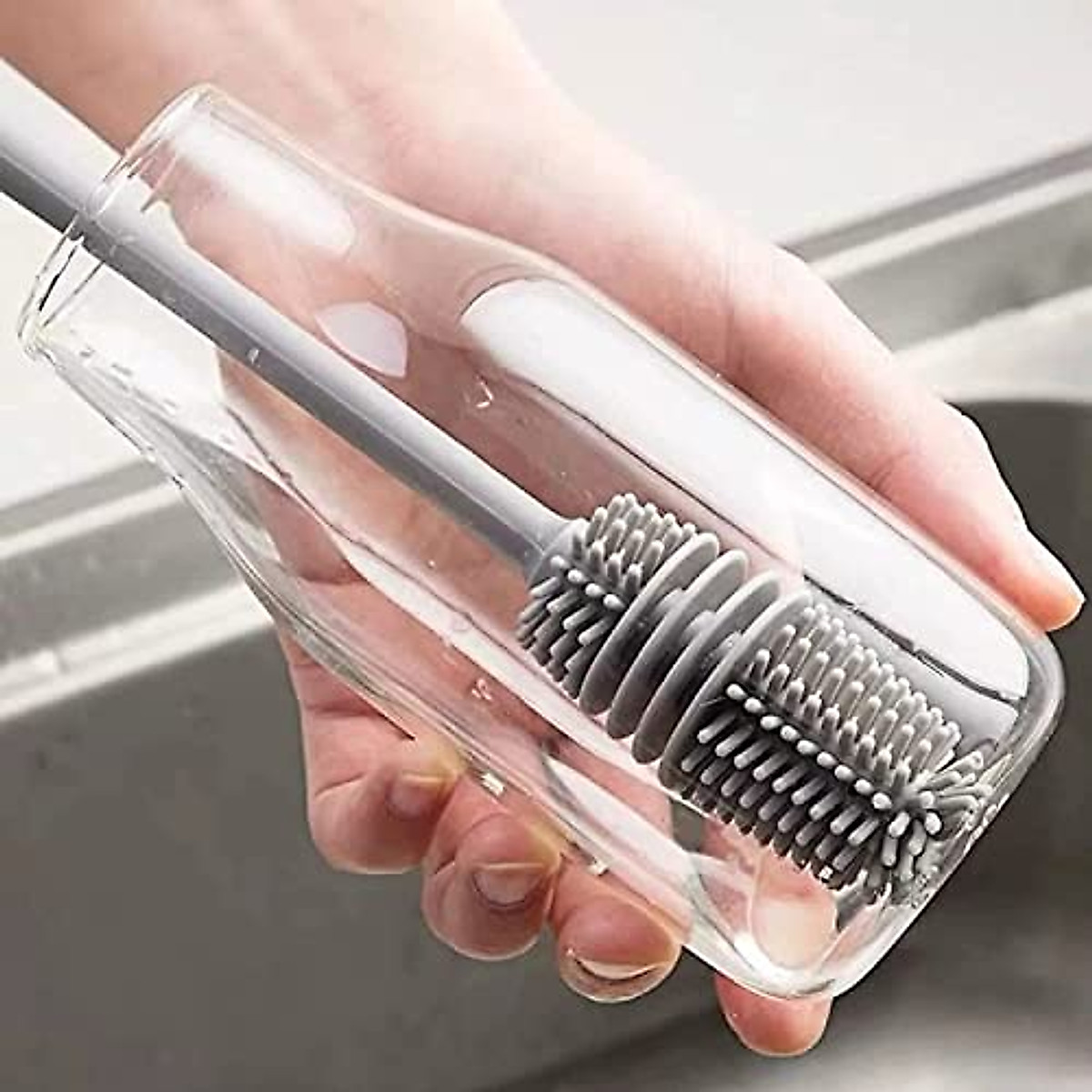 Baby Feeding Nipple Mini Cleaning Cleaner Silicone Bottle Brush Cleaning Brush Silicone Cleansing Brush