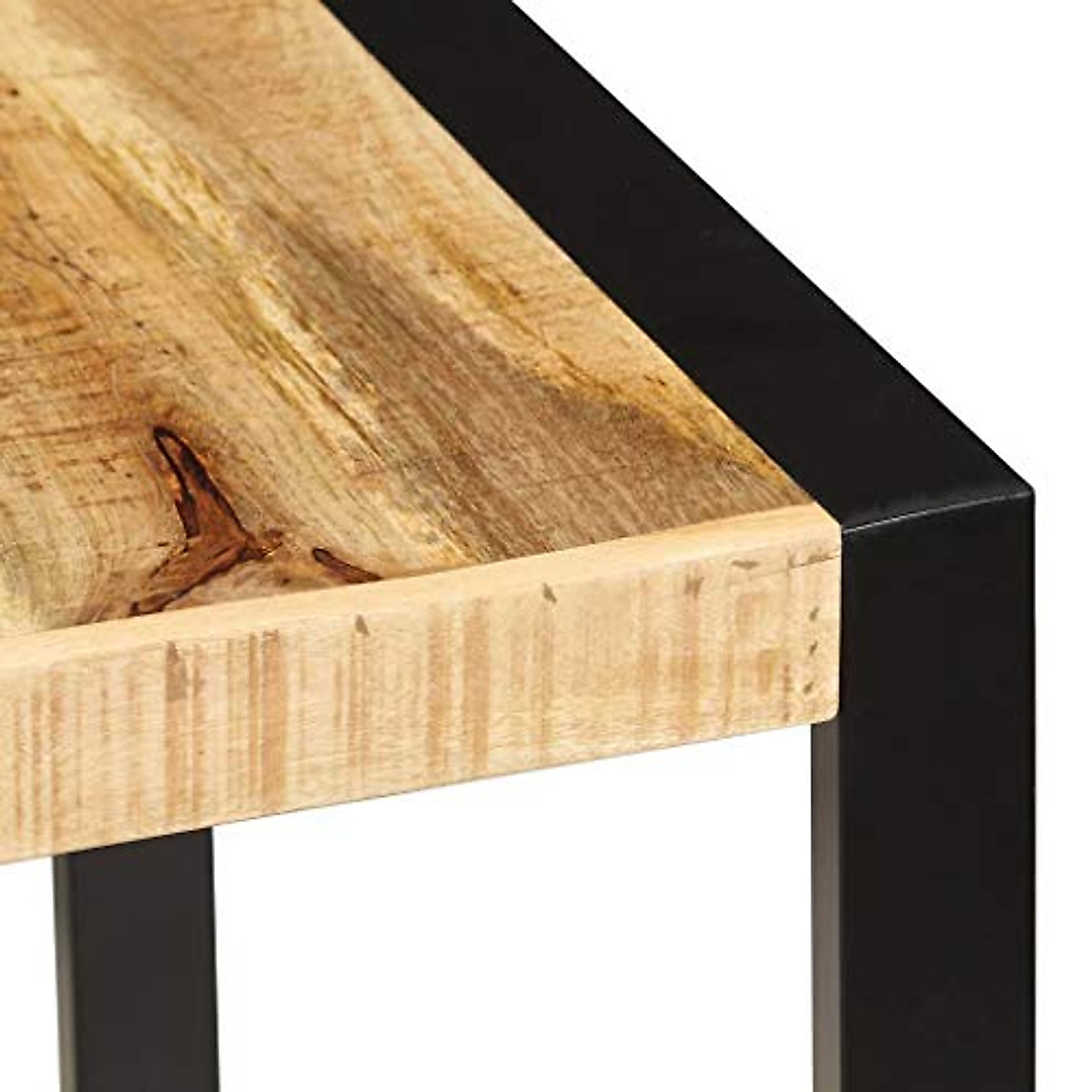 YPWRENH Rectangular Wooden End Table Dining Table 63 "x31.5 x29.5 Solid Mango Wood for Dining Room, Kitchen or Living Room