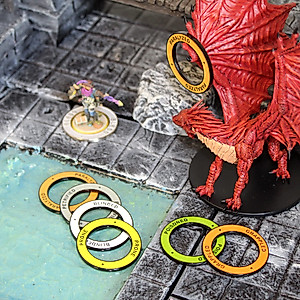 Metal Condition Rings Set | Status Effect Markers for Tabletop RPG Fantasy Games 5e DND