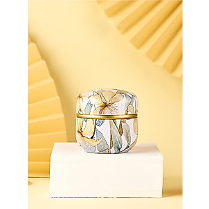 Topwon Powder Case with Powder Puff for Body Powder Container Dusting Powder Case for Baby&Mom (Gloden Flower)