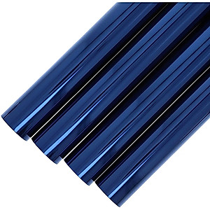 Juvale 4-Pack Blue Cellophane Wrapping Roll for Gift Baskets and Crafts, 17 Inches x 10 Feet Each