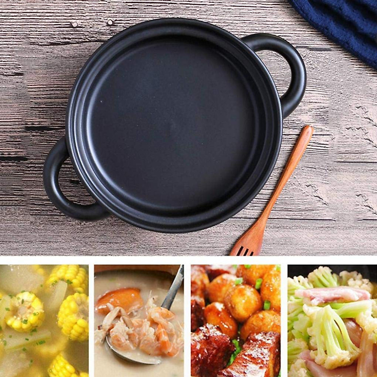 MYYINGBIN Healthy Lead Free Tagine Pot Casserole with Lids 20cm Cookware Slow Cooker