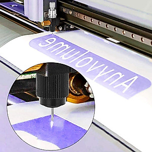 Eovuasclk 30 Pcs 30/45/60 Degree Blade Vinyl Cutter Plotter Cutting Blades for CB09 CB09U Graphtec with Blade Holder Base, Yellow&red&blue