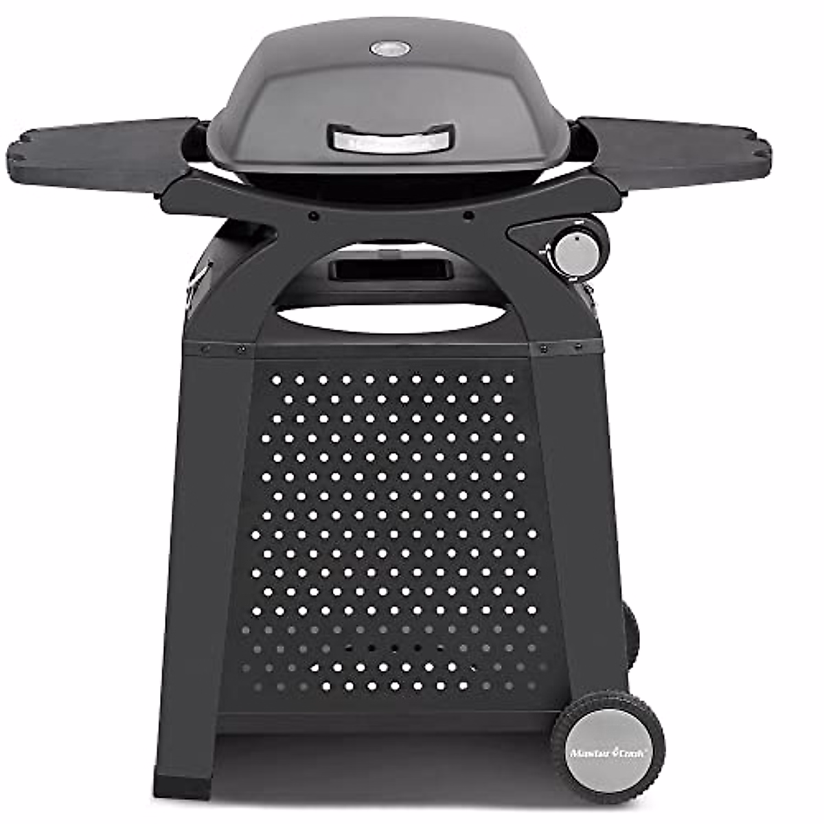 MASTER COOK Propane Gas Grill, Portable Tabletop Barbecue Grill with Cart for Patio, Camping, Travel