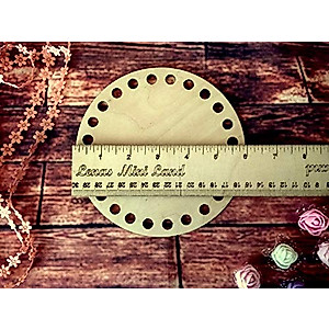 Basket bottom 6 inch 15 cm small Ornament. Wooden Cross Stitch Yarn Holder organizer base