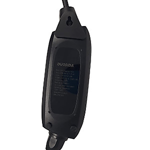 Duosida Level 1+2 EV Charger(120-240V,16A,25ft) Portable EVSE Home Electric Vehicle Charging Station Universal