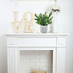 Winlyn Set of 2 Artificial Potted Plants Potted Eucalyptus Plant Artificial Grass in Modern Concrete Plant Pots Outdoor