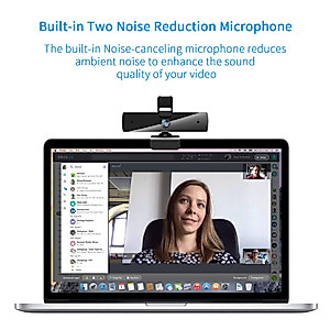 1080P Web Camera, 60FPS Webcam with Microphone, Qtniue USB Webcam Desktop or Laptop, Streaming Webcam for Computer Widescreen Video Calling, Conferencing or Recording, USB Computer Camera Built-in Mic
