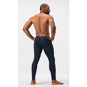 DEVOPS Men's Thermal Compression Pants, Athletic Leggings Base Layer Bottoms (2 Pack) (Small, Black/Navy)