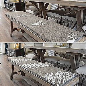 WanJing Memory Foam Bench or Porch Swing Cushion,Non-Slip Long Chair Backrest Fresco Settee Cushion,Garden & Deck Seating Pad,Indoor Sofa Couch Cushion Bay Window Seat Cushion, 36x14 Inch