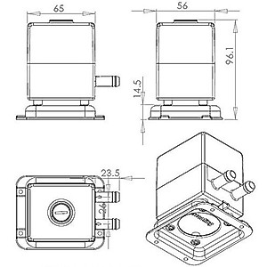 CPU CPU Sc-300T Dc 12V Ultra-Quiet Water Cooling Pump 4W Reservoir .300L/H for Pc CPU Liquid Cooling System