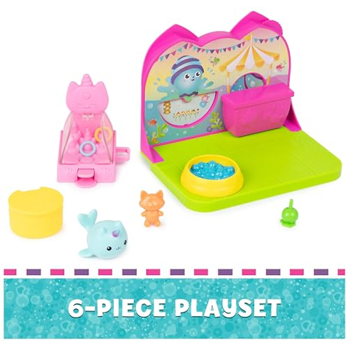 Gabby’s Dollhouse Kitty Narwhal’s Carnival Room, with Toy Figure, Surprise Toys and Dollhouse Furniture, Kids Toys for Girls & Boys 3+
