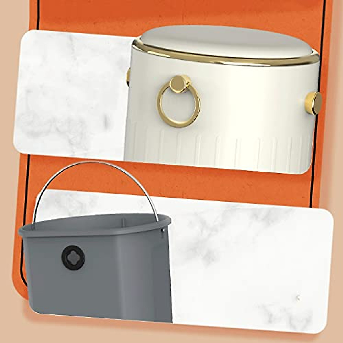 WENMENG2021 Trash and Recycling Bin Kitchen Trash Can Foot-Operated Trash Can with Lid Silent Trash Can Gift Box Trash Can Multi-Color Optional Trash Can with Lid (Color : A)