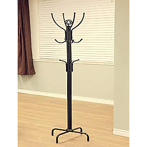 Frenchi Home Furnishing CR002 Coat Rack, 12 Hook, Black
