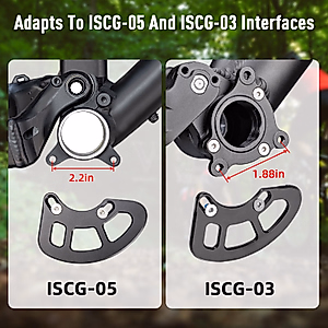 MTB Bash Guard - for 26t-36t Cassette - ISCG05 and ISCG03 Connector - High Tensile Strength Alloy - Protects Bike Chain Effectively - Designed for Mountain Bike Chains and BMX Chains