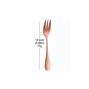 3 Pieces Stainless Steel Coffee Tea Fork Set Fruit Fork Ice Cream Cake Dessert Fork For Kid Home Party Gold Tableware (rose gold)