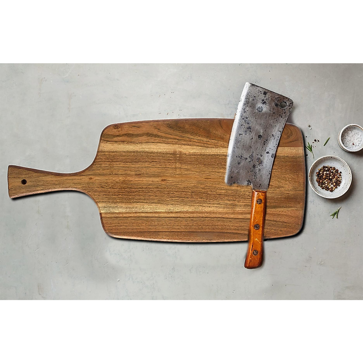 Affinity Decor Wood Cutting Board for Meat Bread Serving Board Charcuterie Board Cutting Board (Beige_17x7")