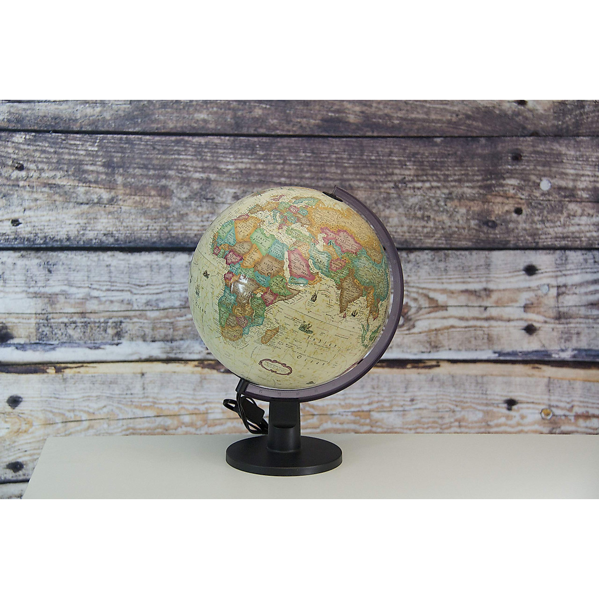 Replogle Spotter 12" (30cm) diameter World Globe, Desktop model (ANTIQUE ILLUMINATED)