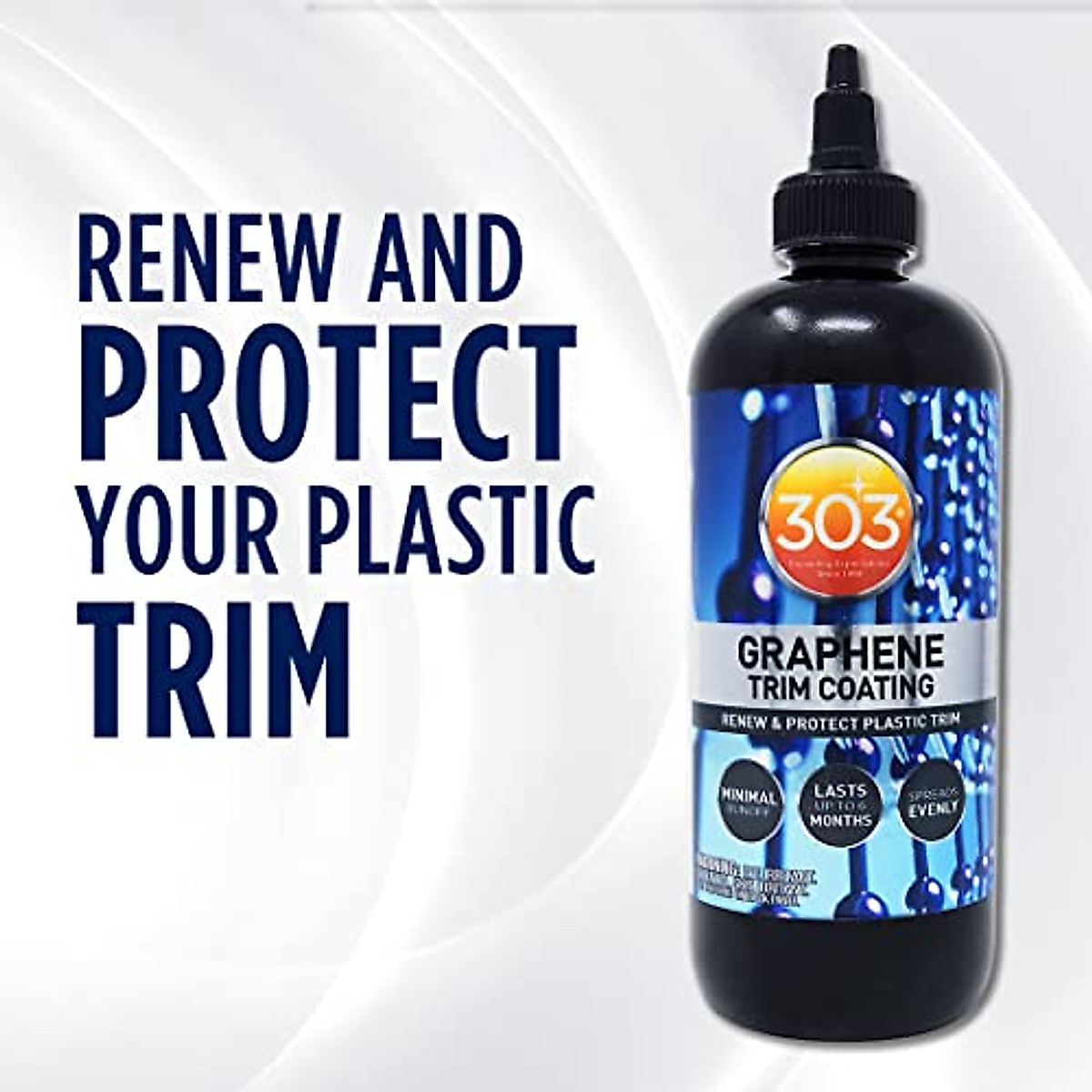 303 Products Graphene Trim Coating – Hydrophobic Graphene Coating – UV Protectant Coating – 6 Months of Protection – Darkens and Renews Plastic Trim – Non-Greasy – 8 Oz (30249)