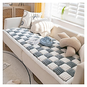 Large Plaid Square Pet Mat Bed Couch Cover,Funny Fuzzy Couch Cover, Large Plaid Square Pet Mat Bed Couch Cover (Color : Grayish Blue, Size : 19.68x19.68 in)