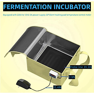 Dough Proofing Box, Versatile Dough Proofer with Precise Temperature Control for Baking & Fermentation for Making Bread, Yogurt, Natto and Handmade Soap