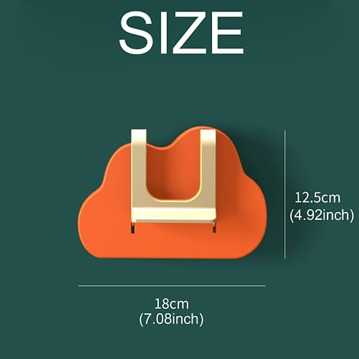 HOUTINKY Cloud Hair Dryer Holder Wall Mounted, Bathroom Hair Dryer Stand, Self Adhesive No Drilling Dryer Hanger for Bedroom & Bathroom Decor with Supersonic Hair Dryers(Green)