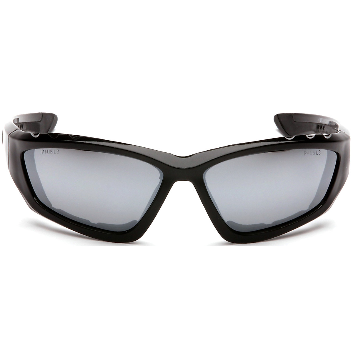 Pyramex Safety Accurist Safety Glasses Black Silver Mirror Lens