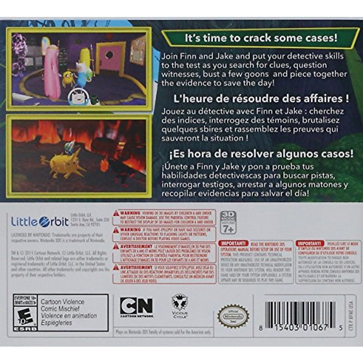 Adventure Time Finn and Jake Investigations 3DS - Nintendo 3DS