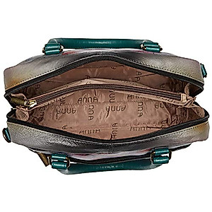 Anna by Anuschka Women’s Genuine Leather Medium Cross Body | Hand Painted Original Artwork | Chic & Stylish Organizer | Butterfly Paradise