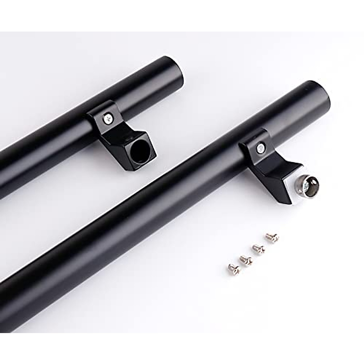 SUCHETA 24/32/47 Inch Heavy Duty Door Handle,Sliding Barn Door Matte Black Stainless Steel Pipe Handle Set,for Interior and Exterior Door (Size: 80cm (32"))