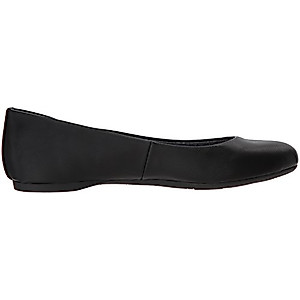 Dr. Scholl's Shoes Women's Giorgie Ballet Flat, Black Smooth, 8.5 Wide US
